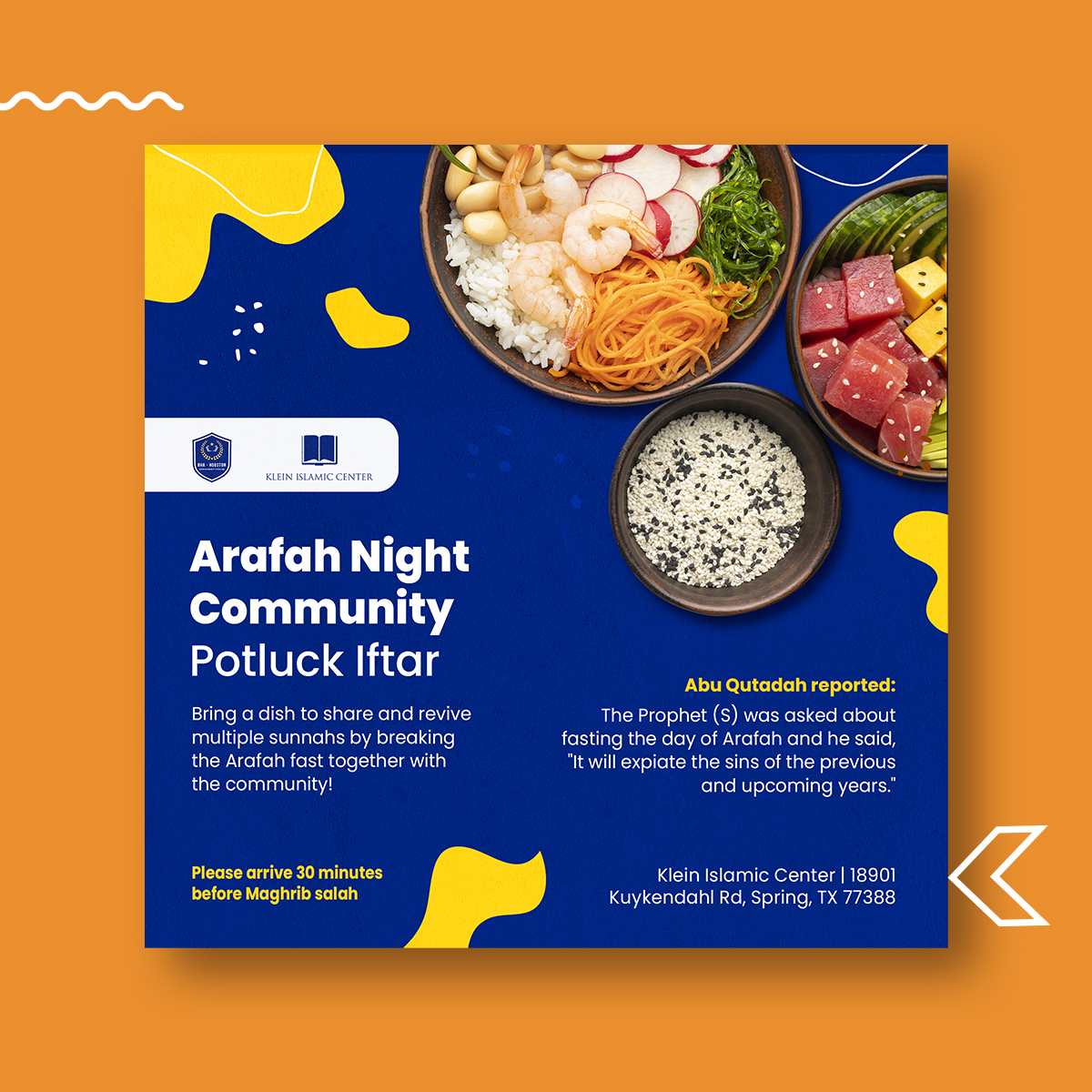Arafah Night Community Potluck Iftar – Marketing Experts | Sunan Designs